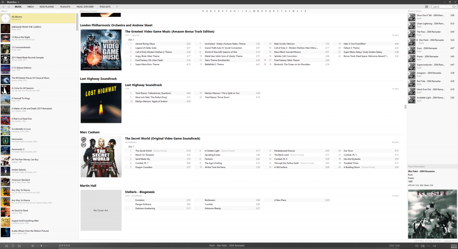 Desktop Music Players – MusicBee – Scopique’s